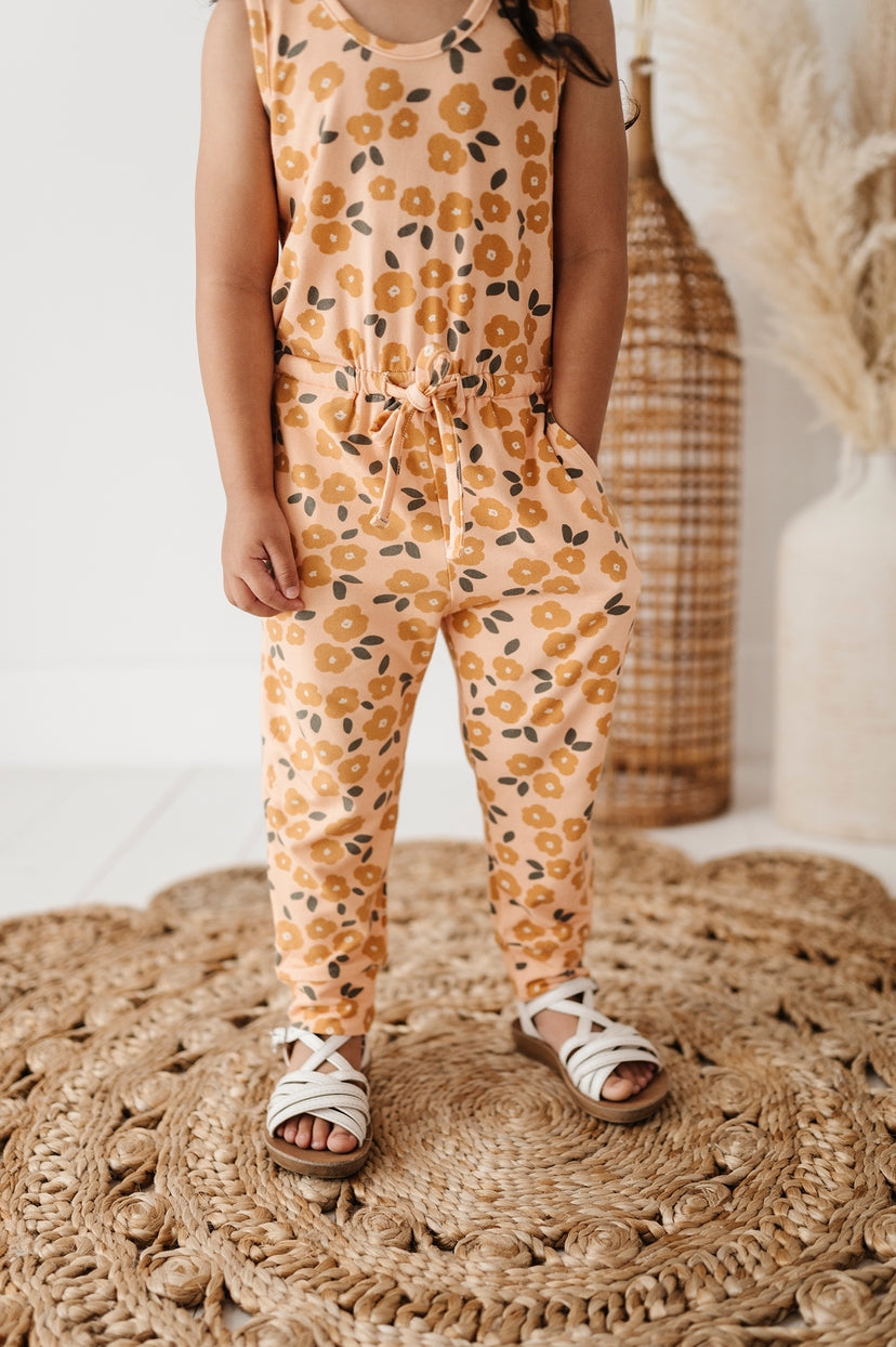 Tank Jumper in Gold Floral by Baby Sprouts – Avery and Everett