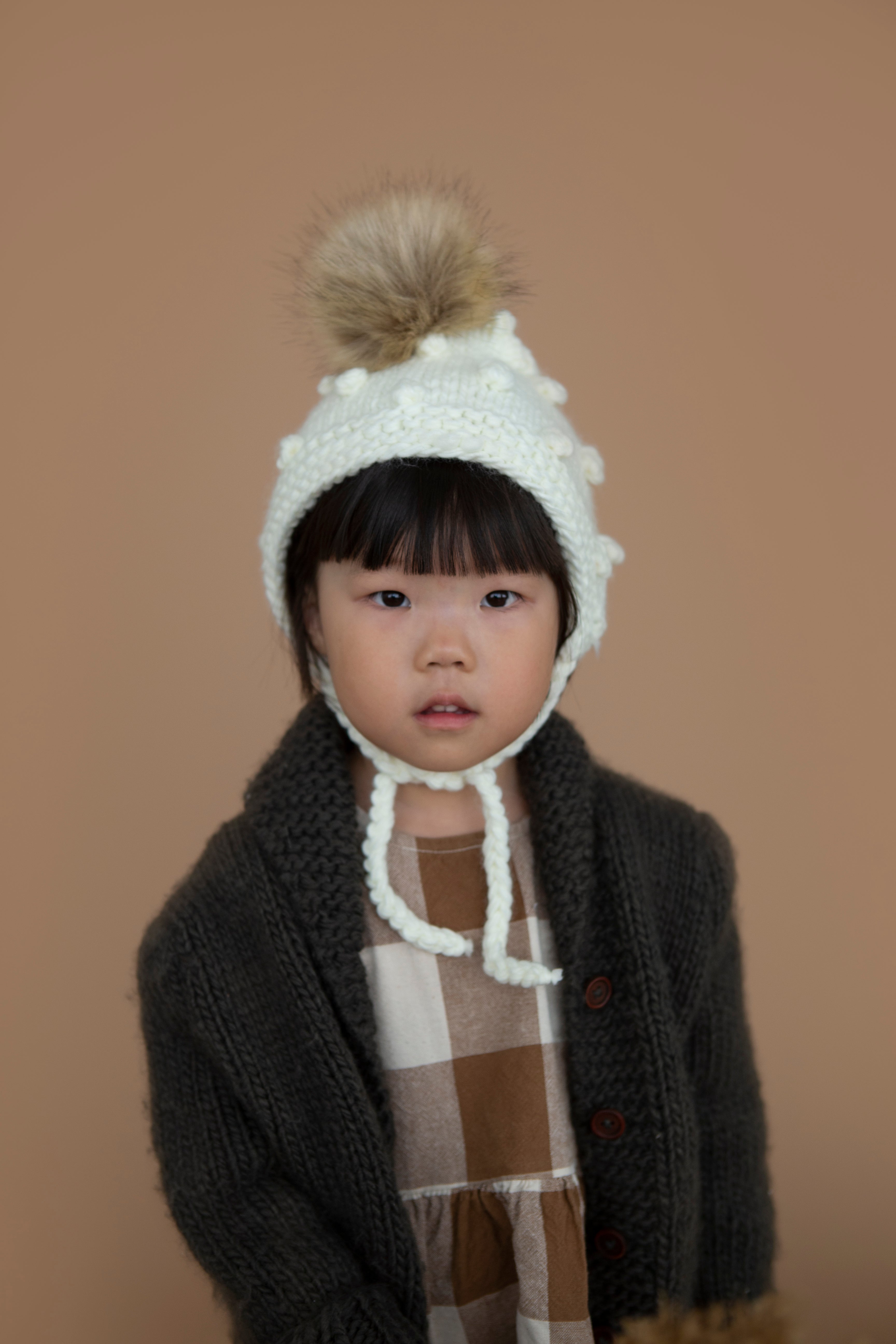 Cream Coco Bonnet with Pom from The Blueberry Hill – Avery and Everett